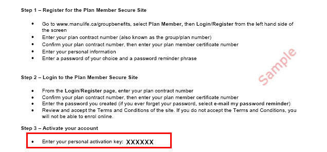 Site access - activate your account