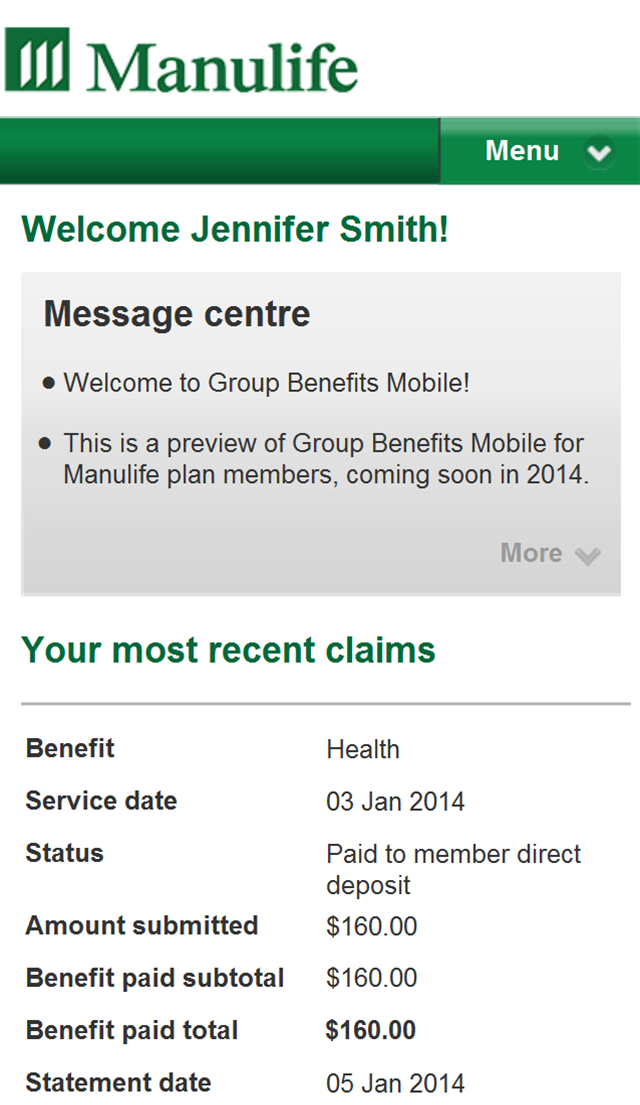 Manulife - Group Benefits Mobile